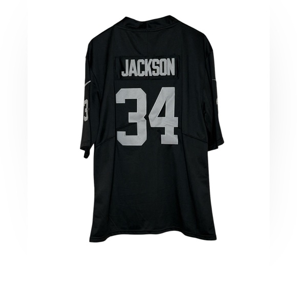 NFL | Shirts | Nfl Black Number 34 Bo Jackson Raiders Football Pullover ...